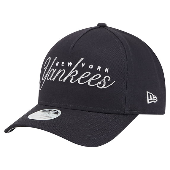 Women's New Era Navy New York Yankees Metallic A-Frame 9FORTY ...