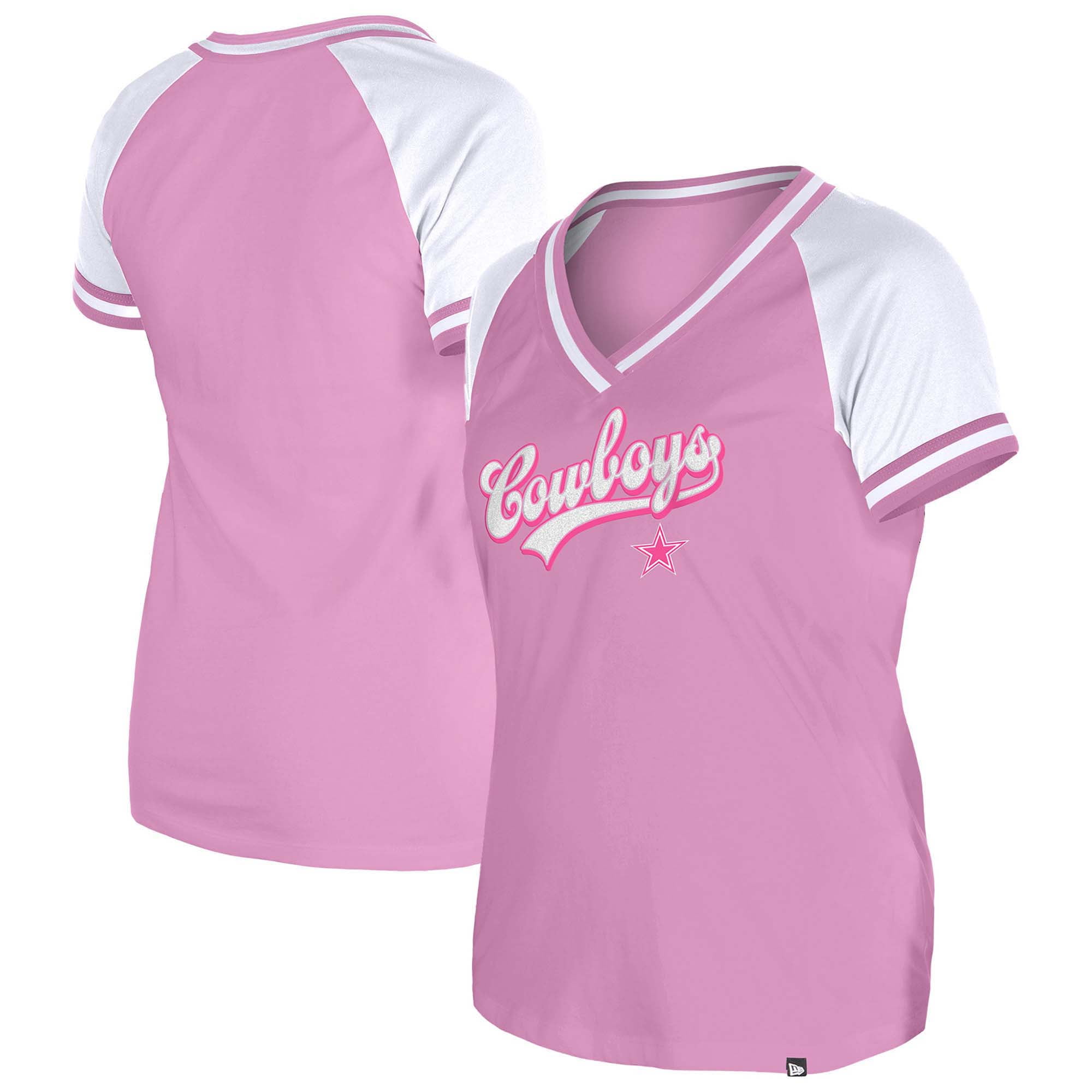 Women's New Era Pink Dallas Cowboys Mommy & Me V-Neck T-Shirt - Walmart.com