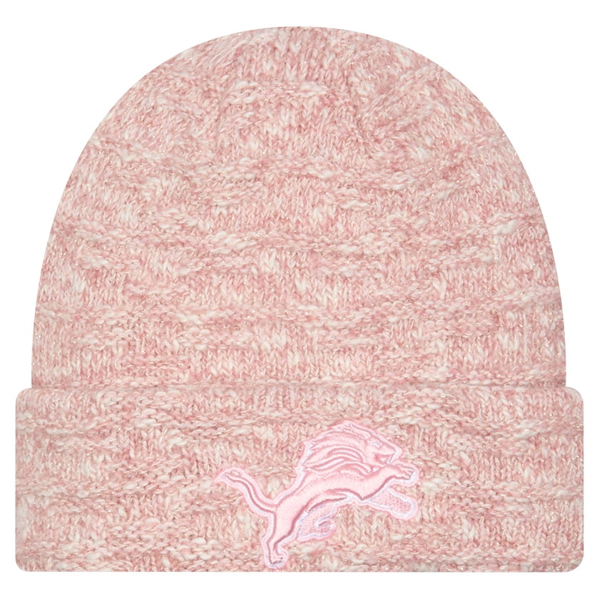Women's New Era Pink Detroit Lions Metallic Cuffed Knit Hat - Walmart.com