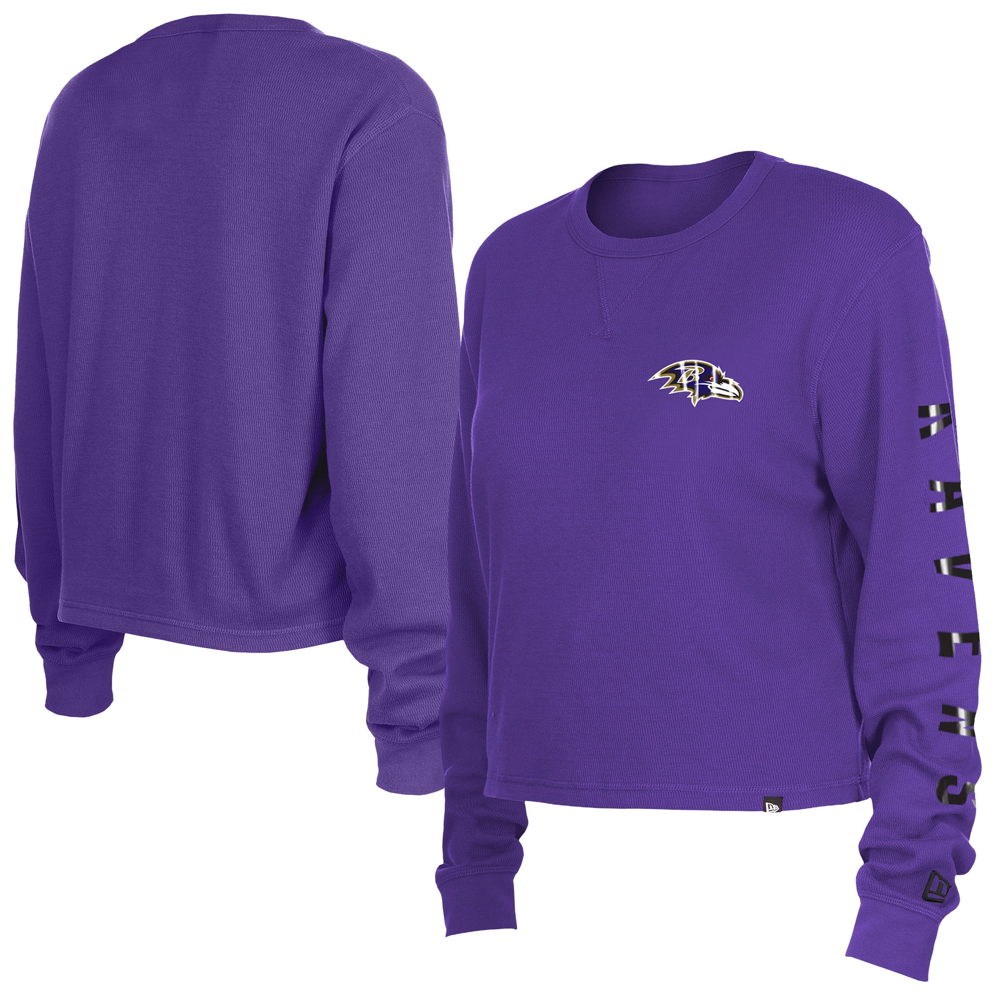 Women's New Era Purple Baltimore Ravens Sport Night Thermal Long Sleeve ...