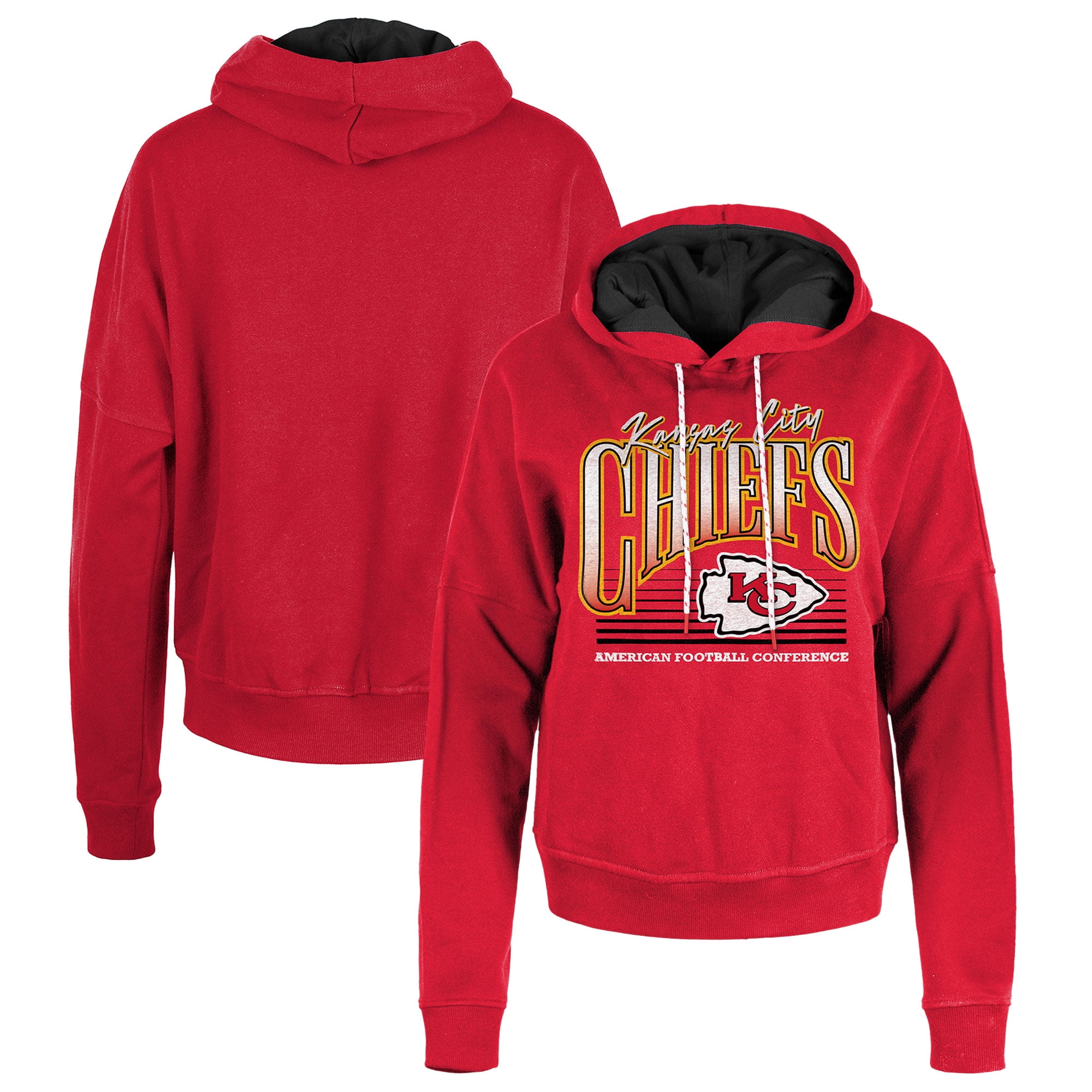 Women's New Era Red Kansas City Chiefs Boxy Pullover Hoodie - Walmart.com