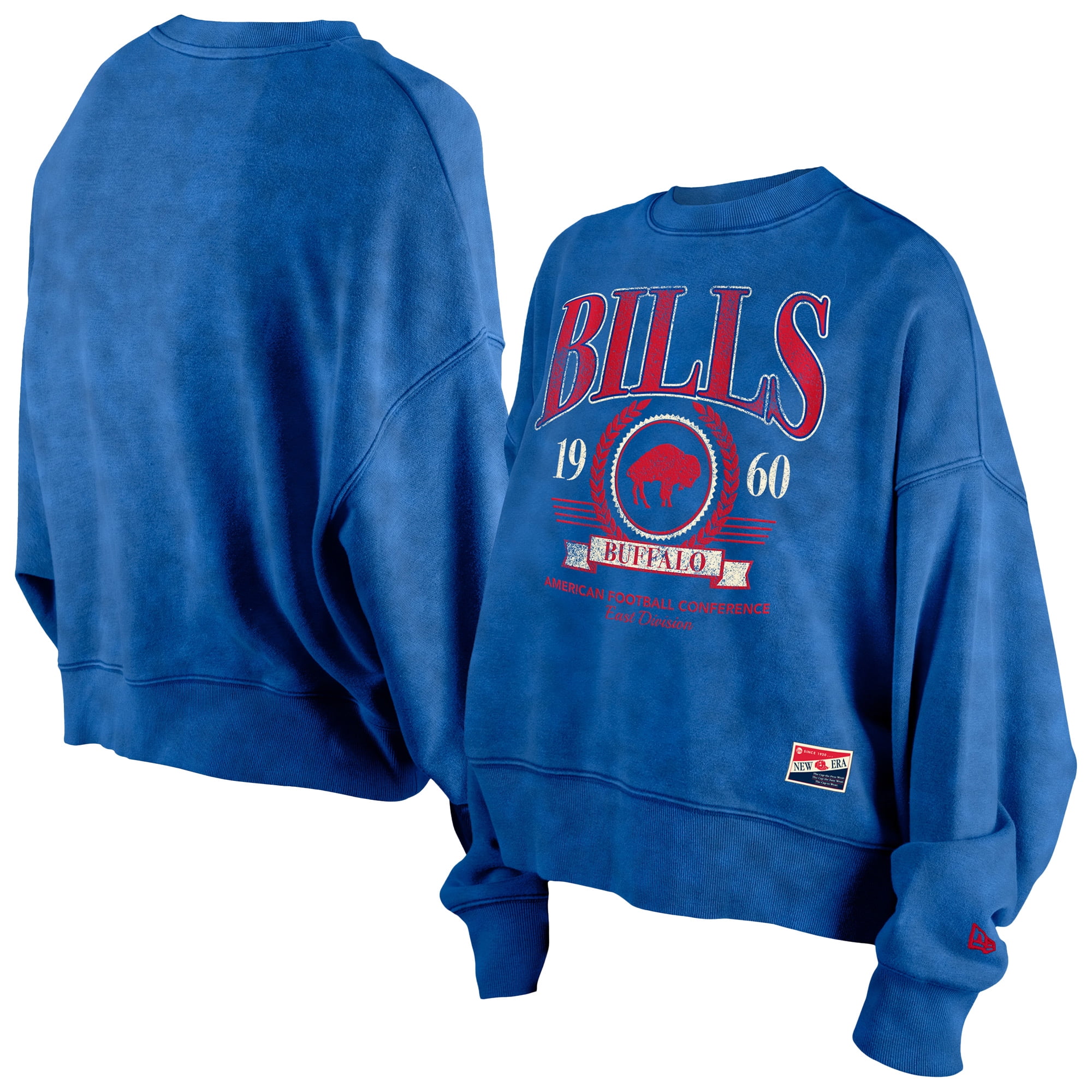Women's New Era Royal Buffalo Bills Throwback Boxy Sweatshirt - Walmart.com