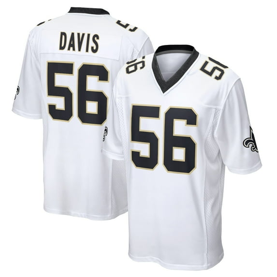 Women's New Orleans Davis 56 White Sports Player Game Stitched Name ...