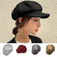 Women's Newsboy Hats Fall Wool Cabbie Beret Octagonal Hat Girls ...