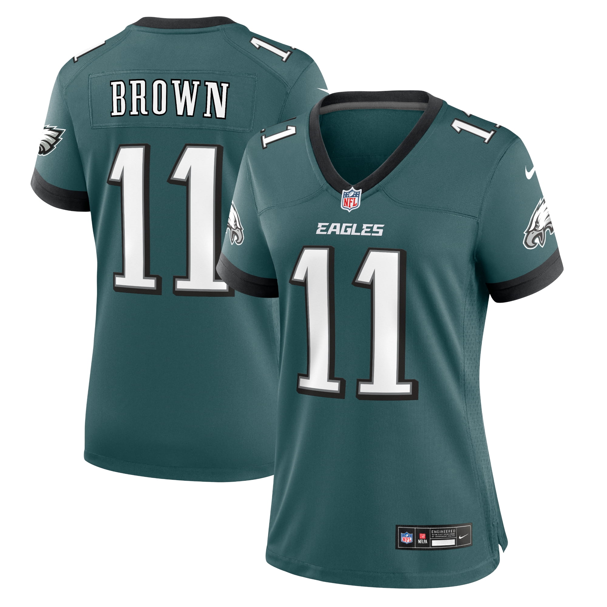 Women's Nike A.J. Brown Midnight Green Philadelphia Eagles Team Game ...
