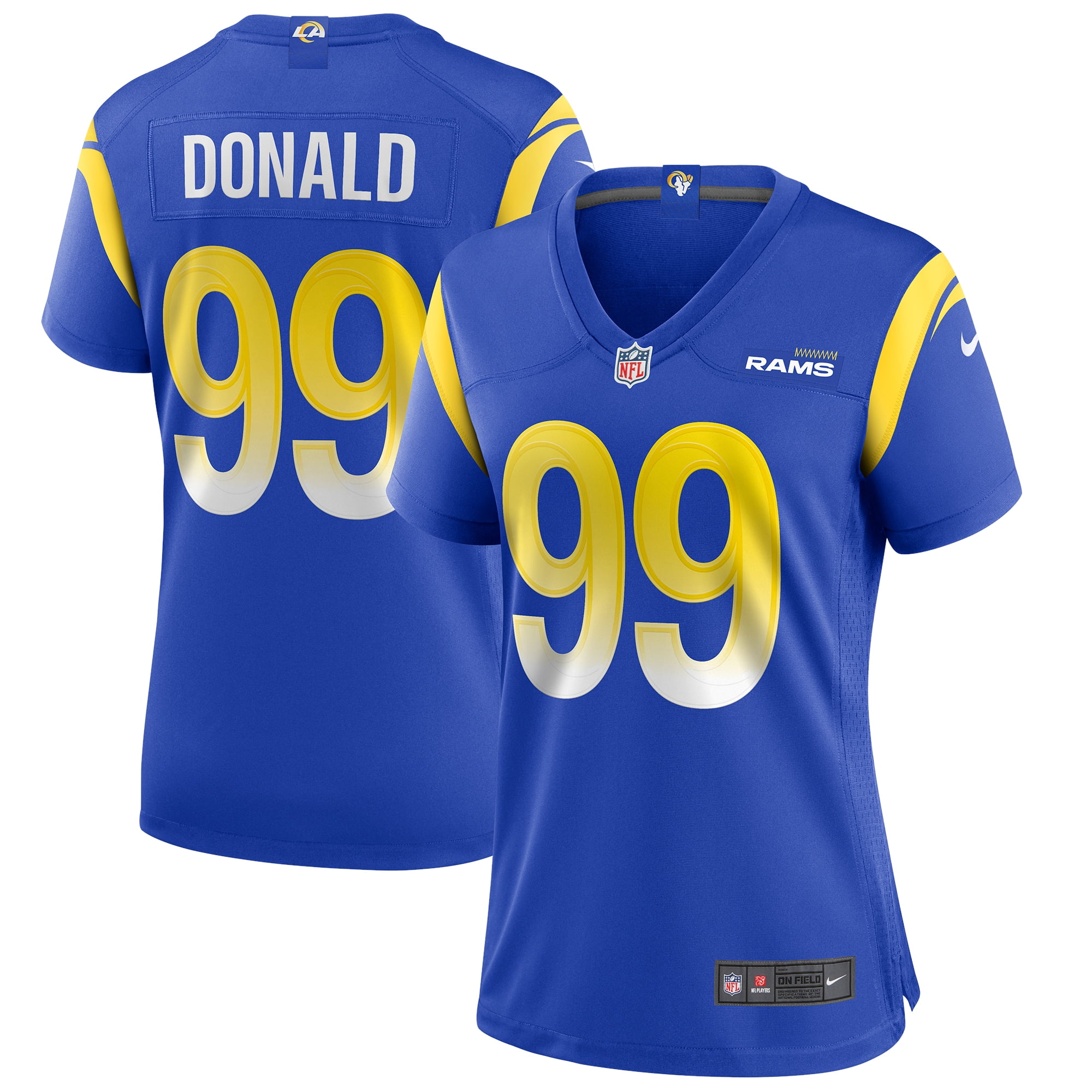 Women's Nike Aaron Donald Royal Los Angeles Rams Player Jersey ...