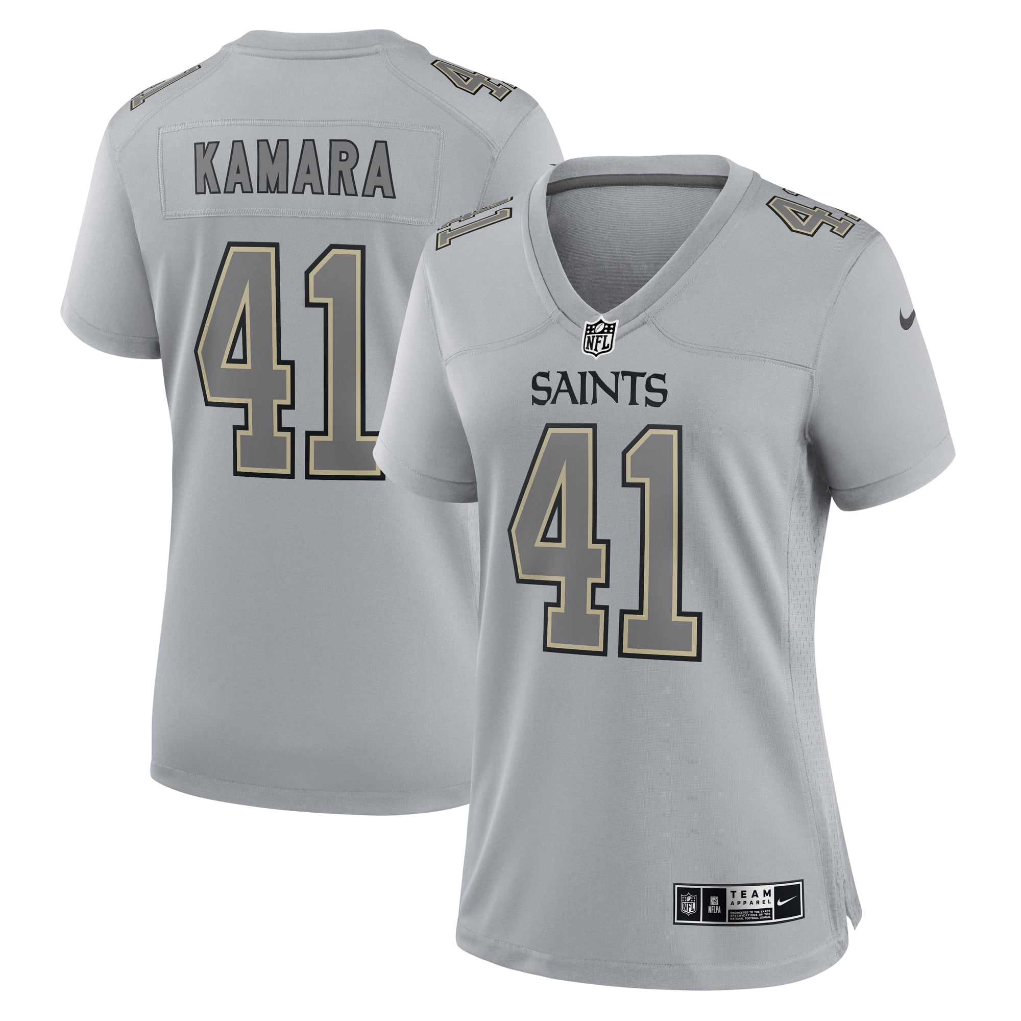 Women's Nike Alvin Kamara Gray New Orleans Saints Atmosphere Fashion Game Jersey - Walmart.com