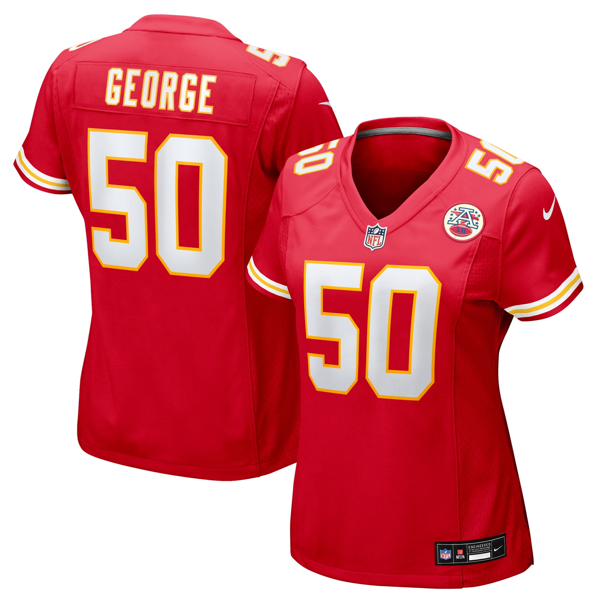 Women's Nike Brandon George Red Kansas City Chiefs Team Game Jersey ...