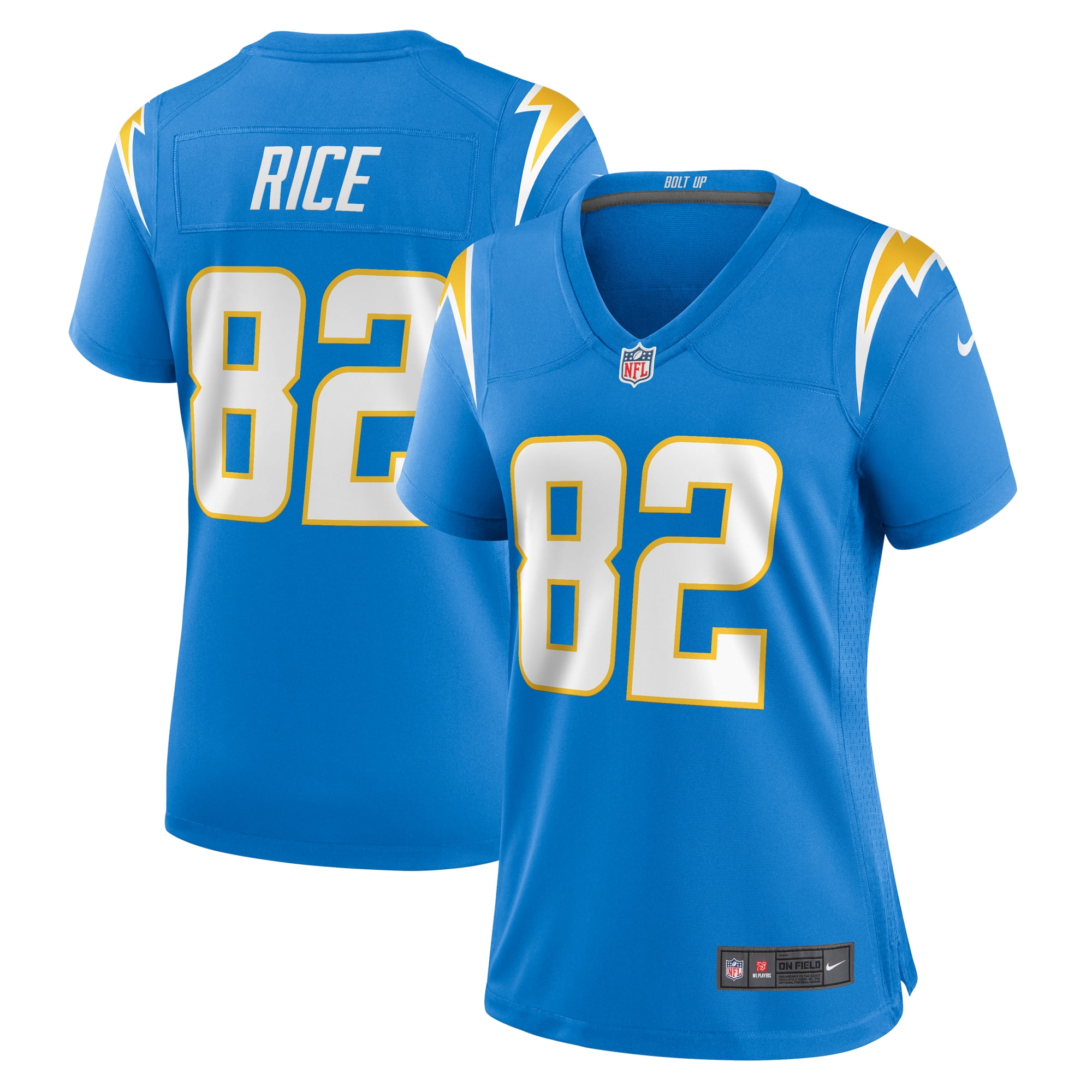 Women's Nike Brenden Rice Powder Blue Los Angeles Chargers Game Jersey ...