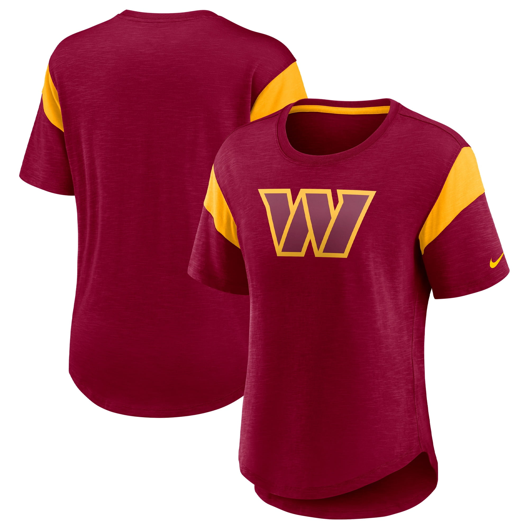 Women's Nike Burgundy Washington Commanders Primary Logo Slub Fashion ...