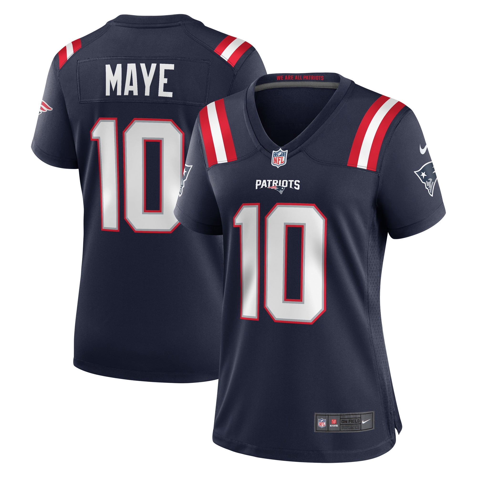 Women's Nike Drake Maye Navy New England Patriots Player Game Jersey ...