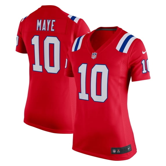 Women's Nike Drake Maye Red New England Patriots Alternate Game Jersey ...