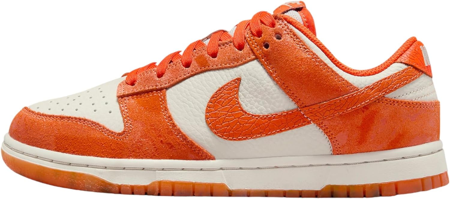 Women's Nike Dunk Low "Cracked Orange" Light Bone/Safety Orange (FN7773 ...