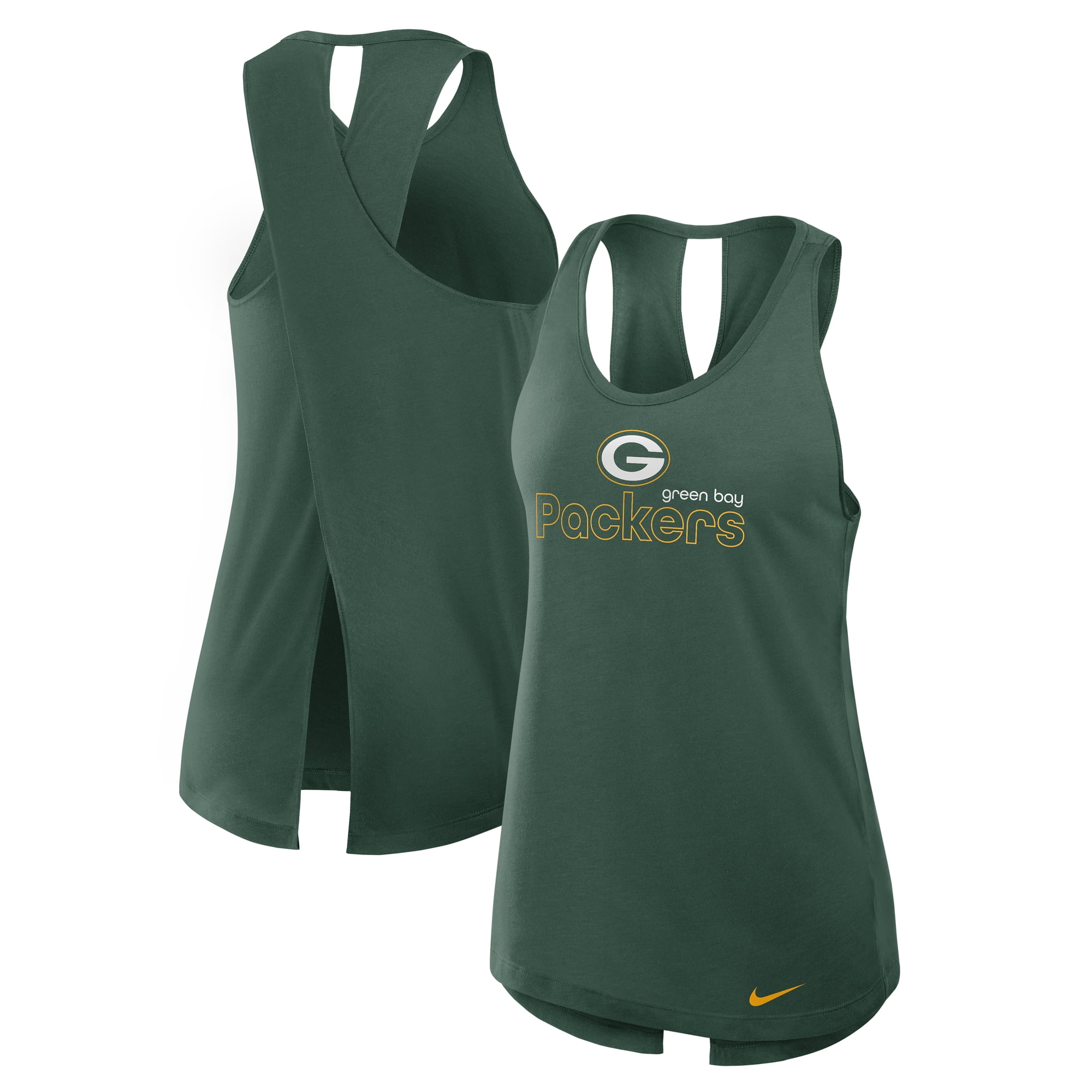 Women's Nike Green Green Bay Packers Plus Size Performance Tank Top ...