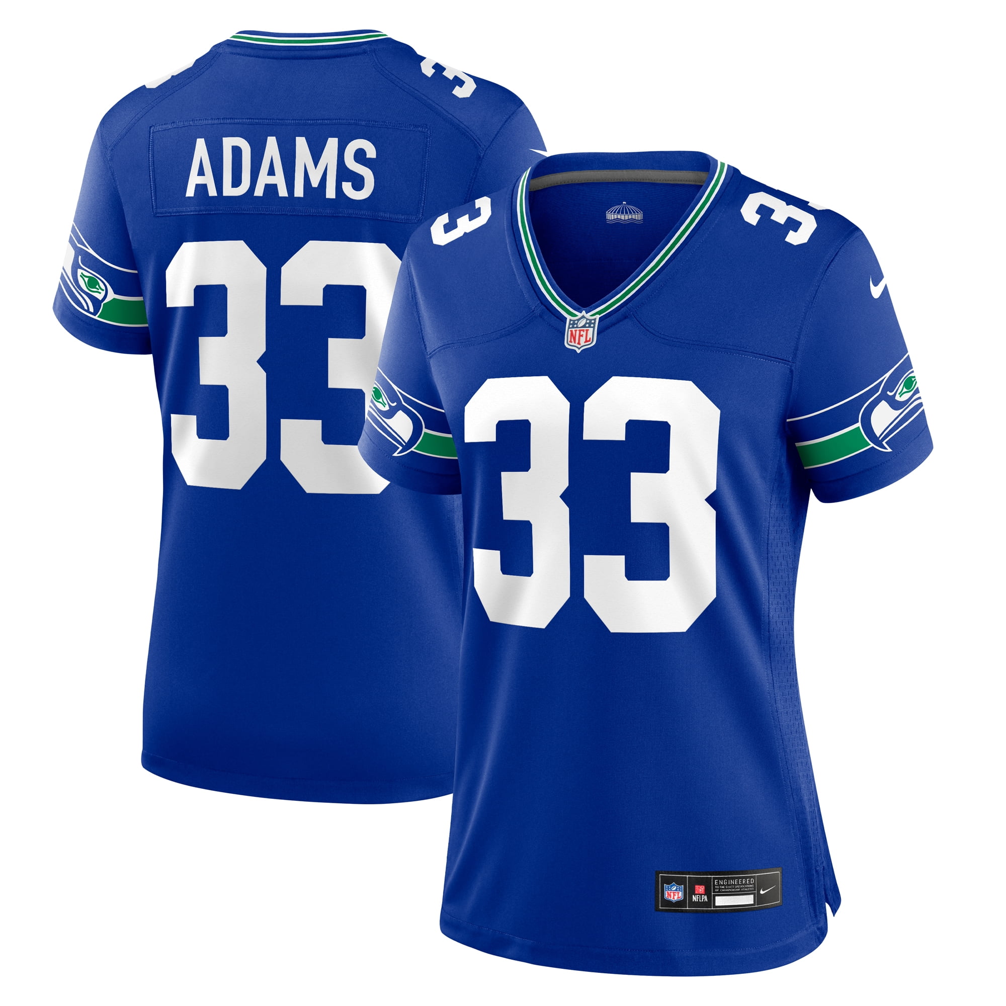 Women's Nike Jamal Adams Royal Seattle Seahawks Throwback Player Game ...