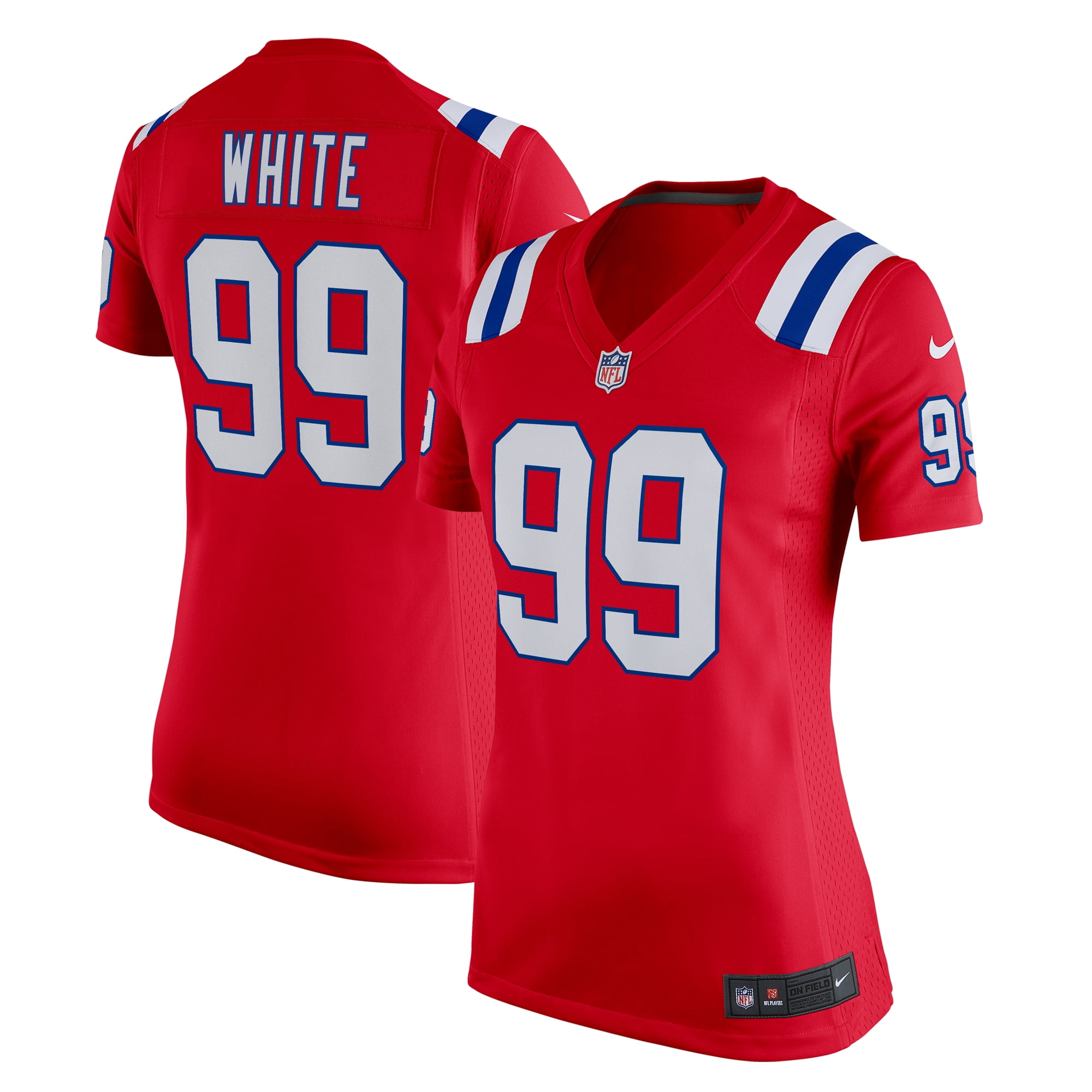 Women's Nike Keion White Red New England Patriots Alternate Team Game ...