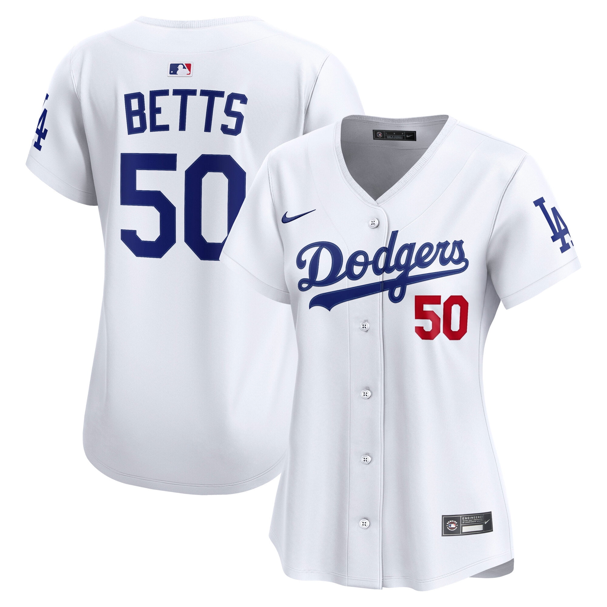Women's Nike Mookie Betts White Los Angeles Dodgers Home Limited Player ...