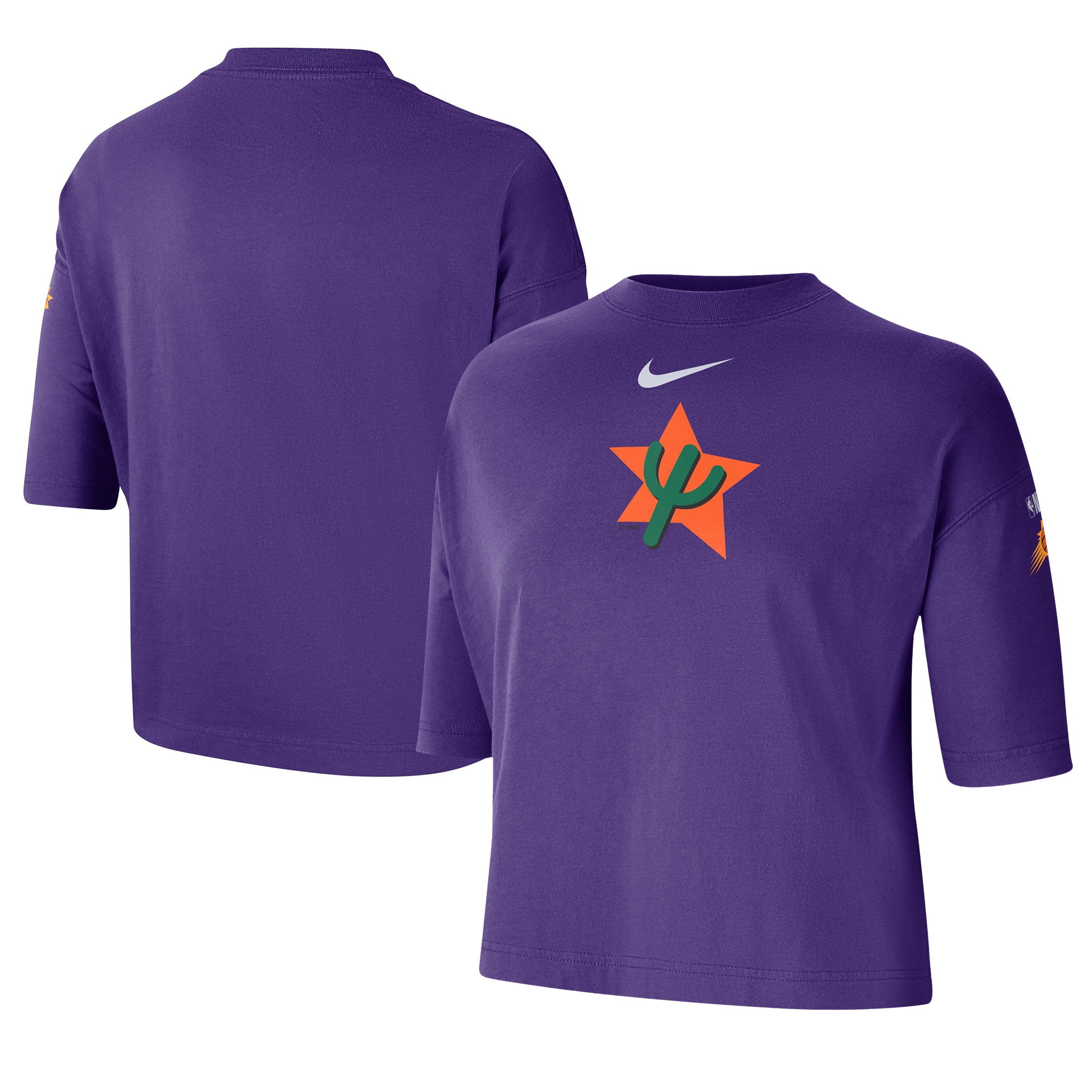 Women's Nike Purple Phoenix Suns 2024/25 City Edition Courtside Boxy T ...