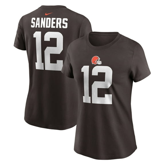 Women's Cleveland Sanders 12 Brown Sports Player Game Stitched Name ...