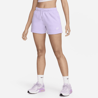 Nike Sportswear Club Fleece Women's Mid-Rise Shorts Color: Violet Mist ...