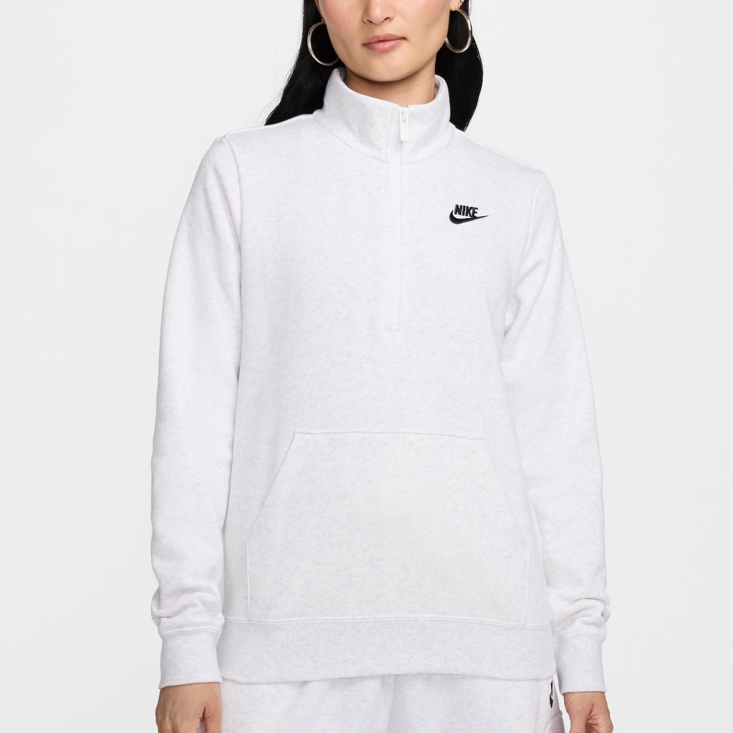 Women's Nike Sportswear Club Fleece Quarter-Zip Sweatshirt Color: Birch ...