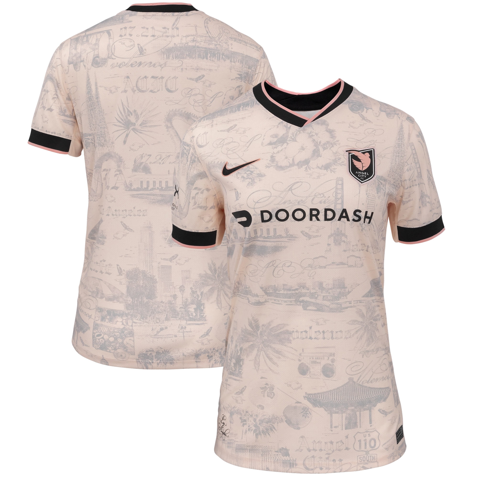 Women's Nike Tan Angel City FC 2025 The Los Angeles Kit Stadium Replica ...