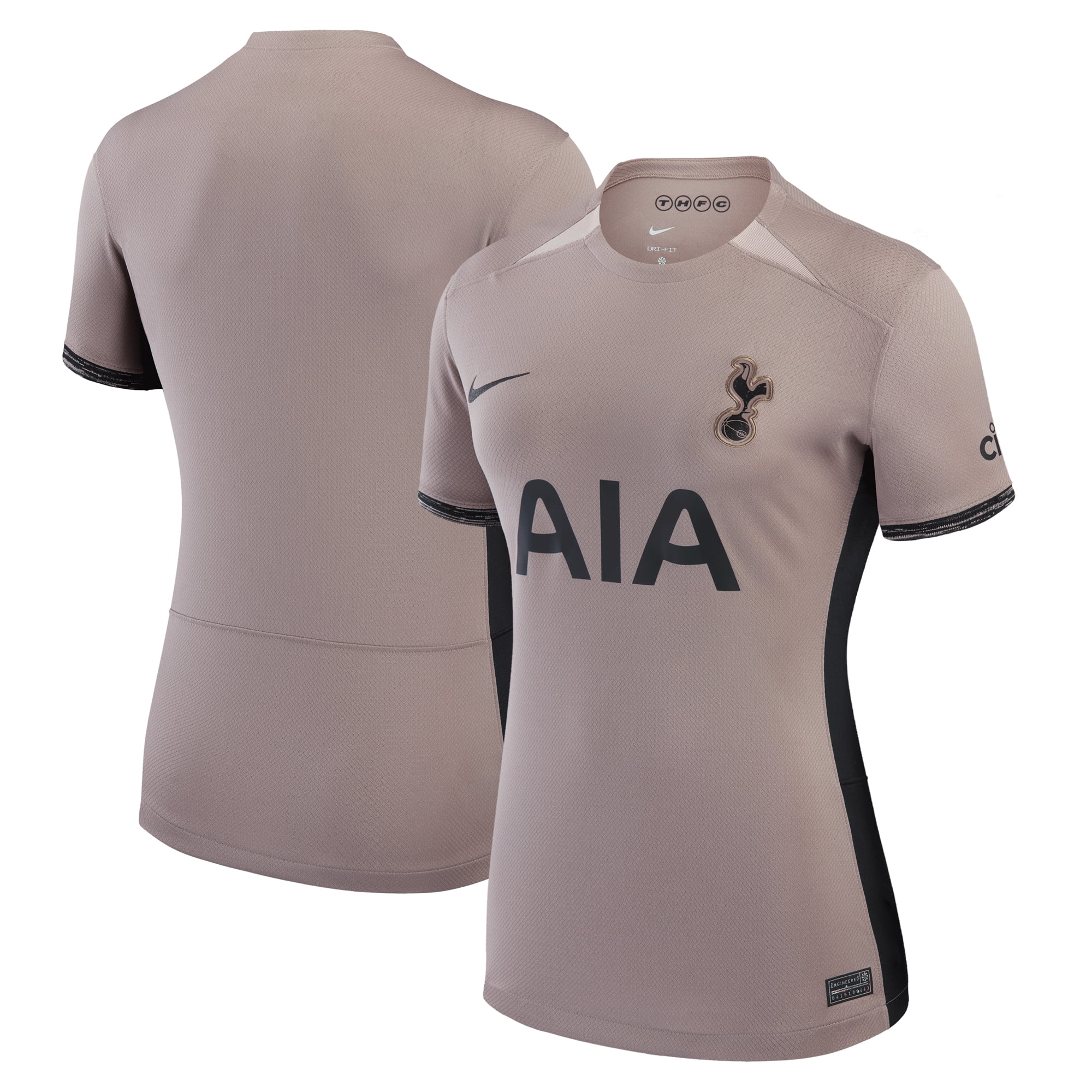 Women's Nike Tan Tottenham Hotspur 2023/24 Third Stadium Replica Jersey ...