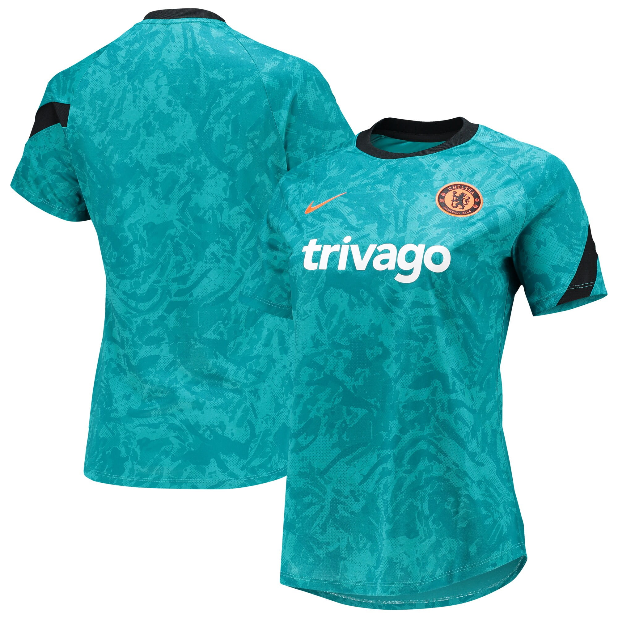Women's Nike Teal Chelsea 2021/22 Pre-Match Performance Raglan Top ...
