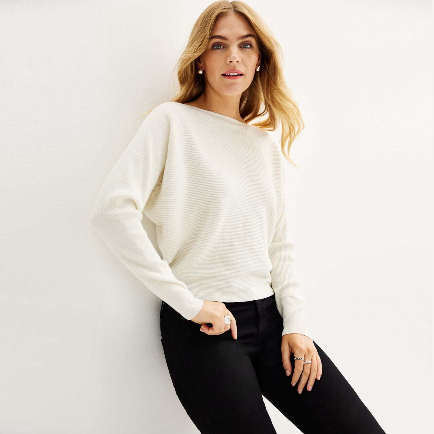 Women's Nine West Dolman Sweater Color: Daisy Dew Size: X LARGE ...