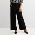 Women's Nine West Pull-On Wide Leg Pants Color: Mineral Black Size: X ...