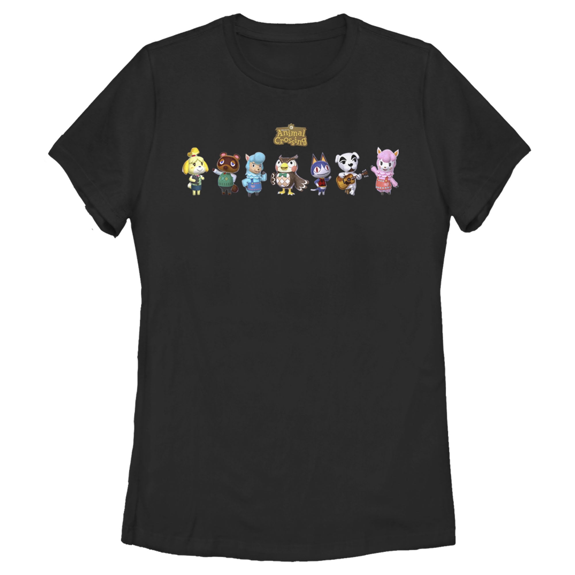 Women's Nintendo Animal Crossing Character Lineup Graphic Tee Black 2X ...