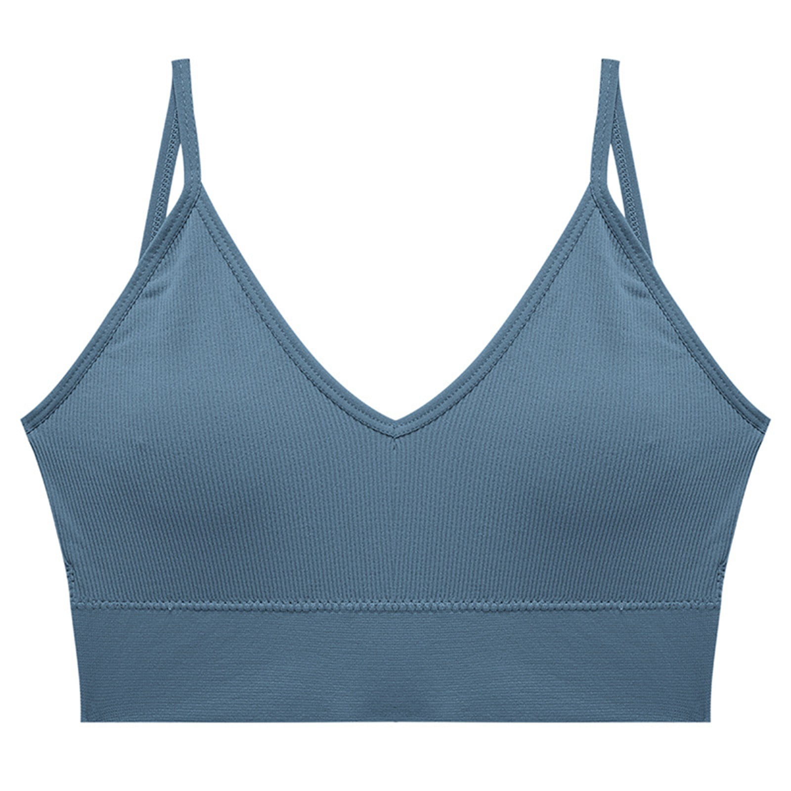 Women's No Show Push Up Bra Full-Coverage Camisole Sleep Bras Tank Tube ...