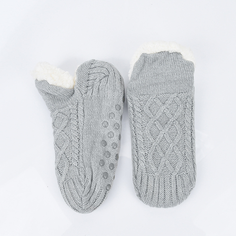 Women's Non-Slip Fuzzy Socks for Hardwood Floors, Warm Sherpa Lining ...