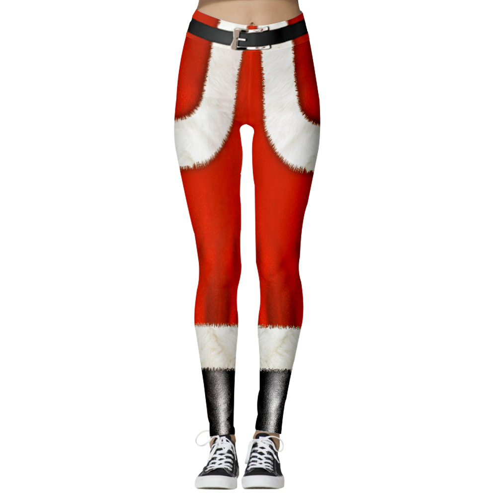 Women's Novelty Ugly Christmas Xmas Leggings Funny Costume Tights ...