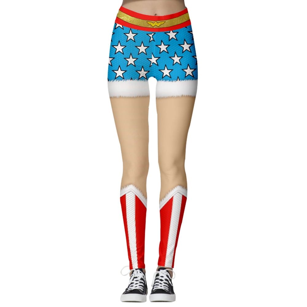 Women's Novelty Ugly Christmas Xmas Leggings Funny Costume Tights ...