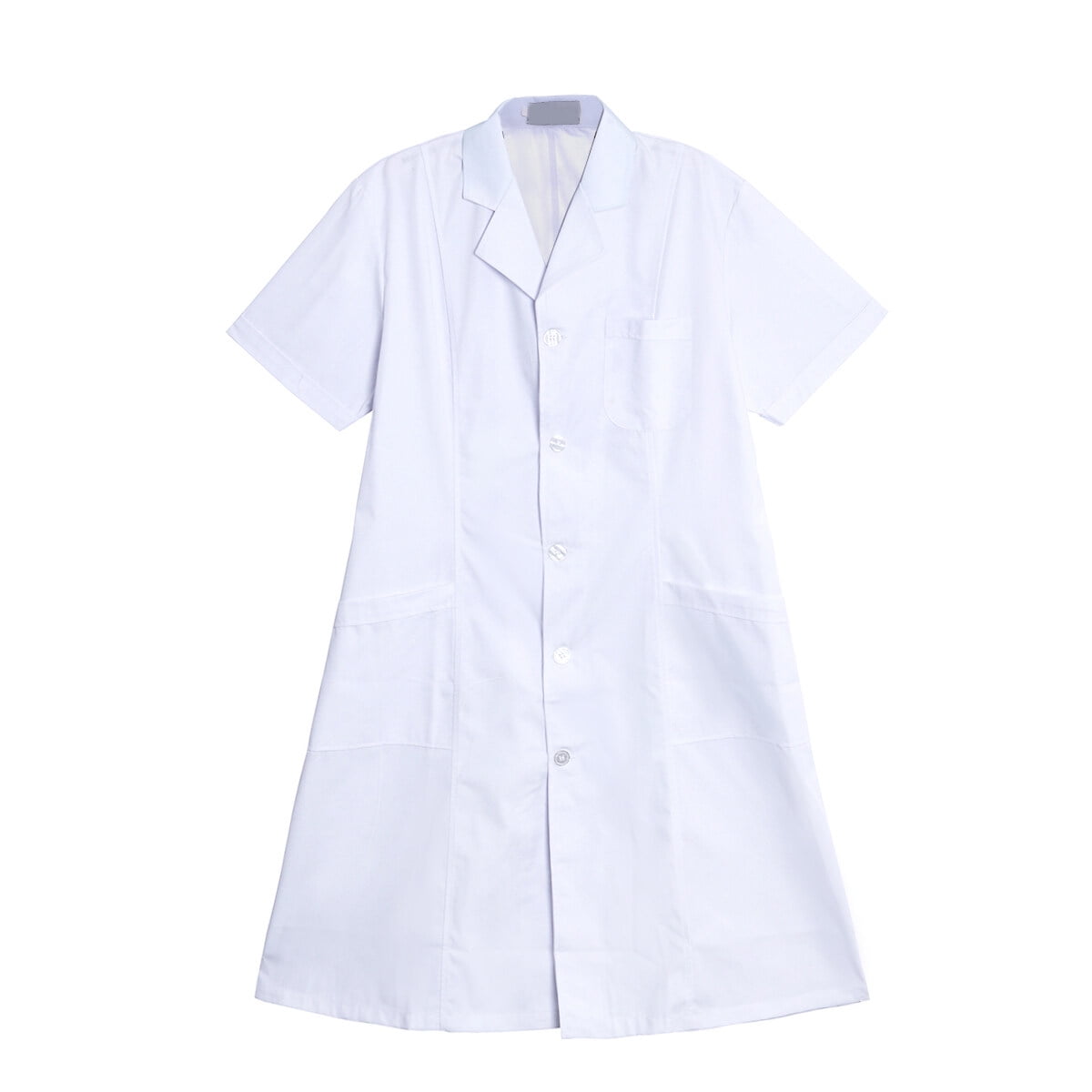 Women's Nurse Uniform Short Sleeve White Gown Medical Uniform Halloween ...