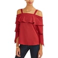 Women's Off The Shoulder Ruffle Top - Walmart.com
