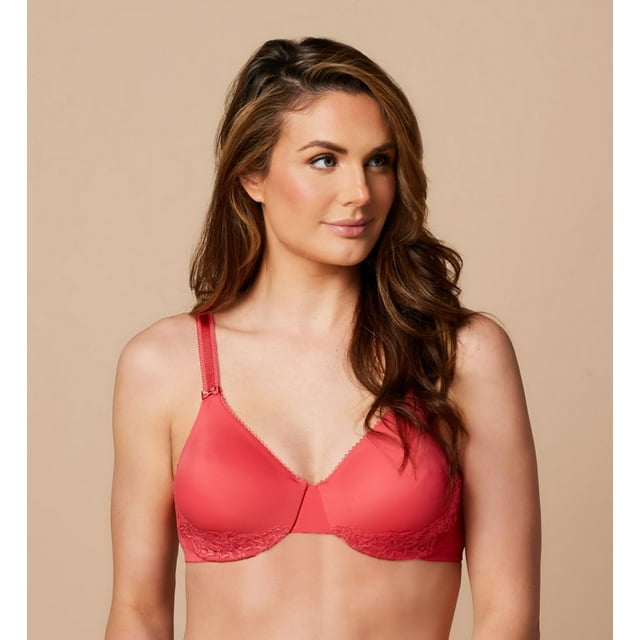 Women's Olga 35063 Luxury Lift Underwire Bra (Claret 38D) - Walmart.com