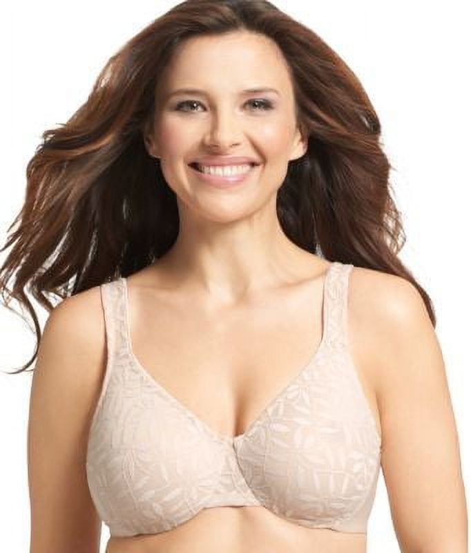 Women's Olga 35519 Lace Sheer Leaves Underwire Minimizer Bra (Butterscotch 38D) - Walmart.com