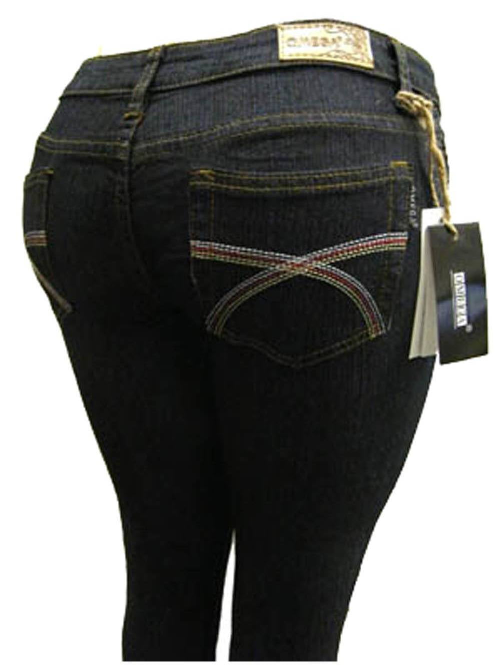 Women's Omega Skinny Stretch Jeans- Criss Cross 1, 17 - Walmart.com