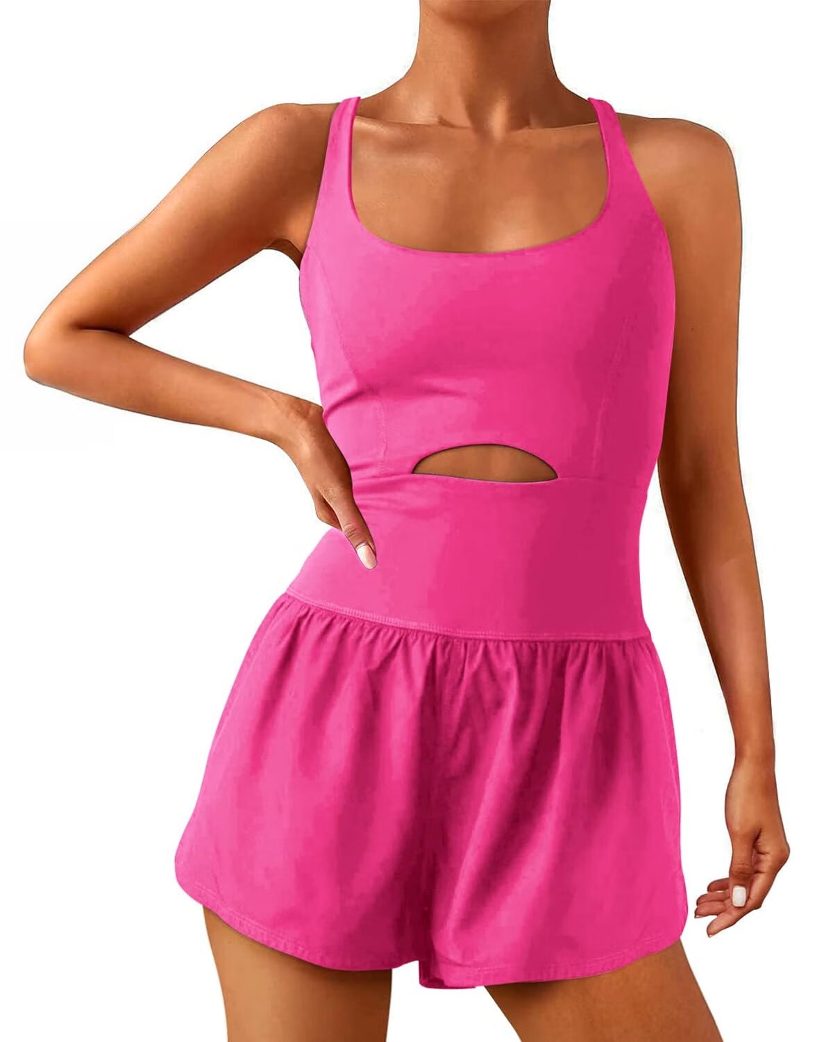 Women's One Piece Jumpsuits Casual Workout Romper Short Pant with ...