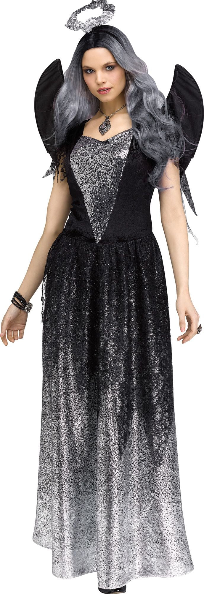Women's Onyx Angel Costume - Walmart.com