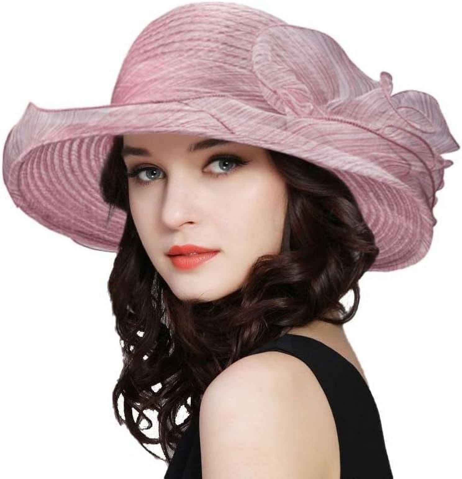 Women's Organza Kentucky Fascinator Hat Cloche Bowler Hat Cocktail Tea ...