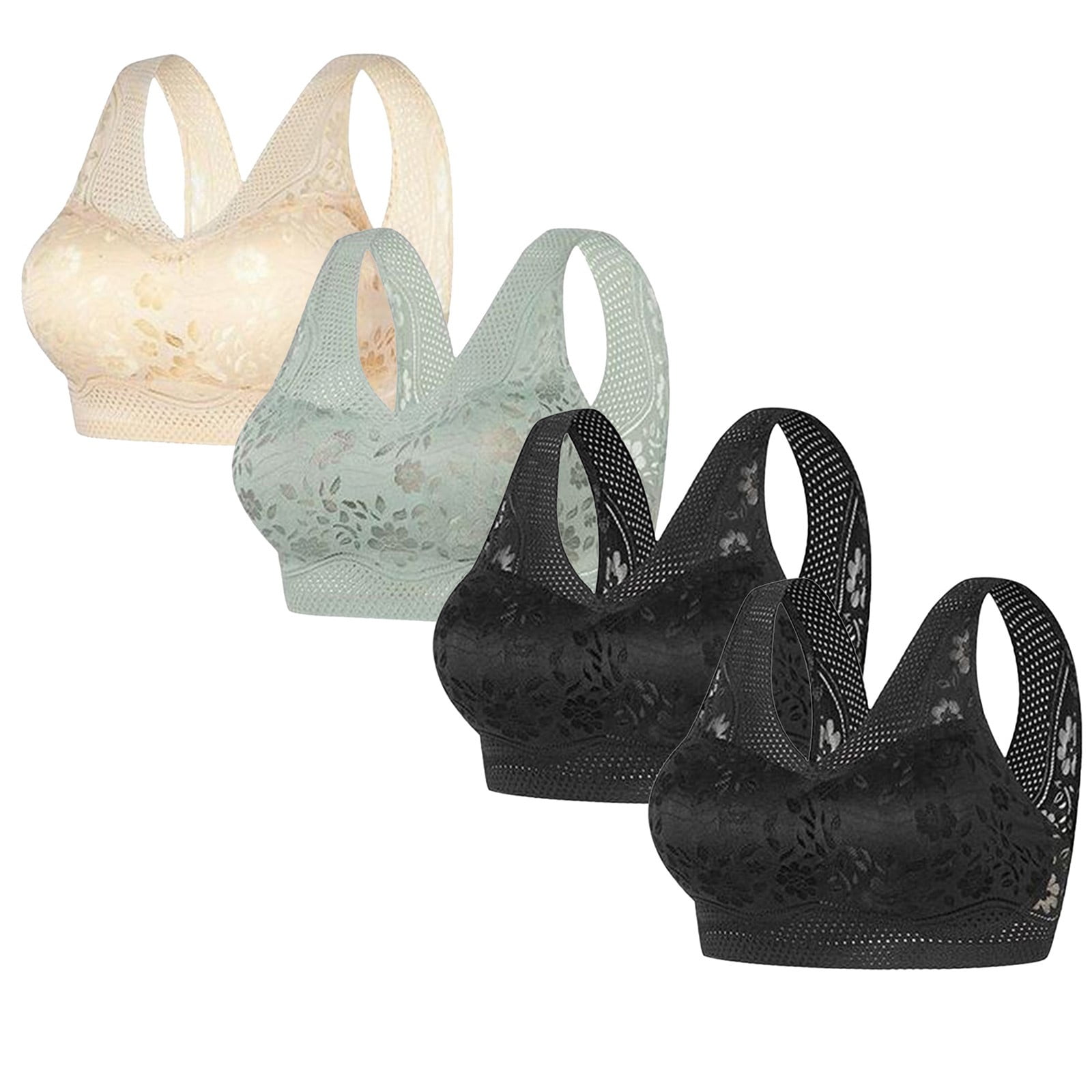 Women's Orthopedic Anti-Sagging Bra Lace Everyday Bras for Senior Women ...