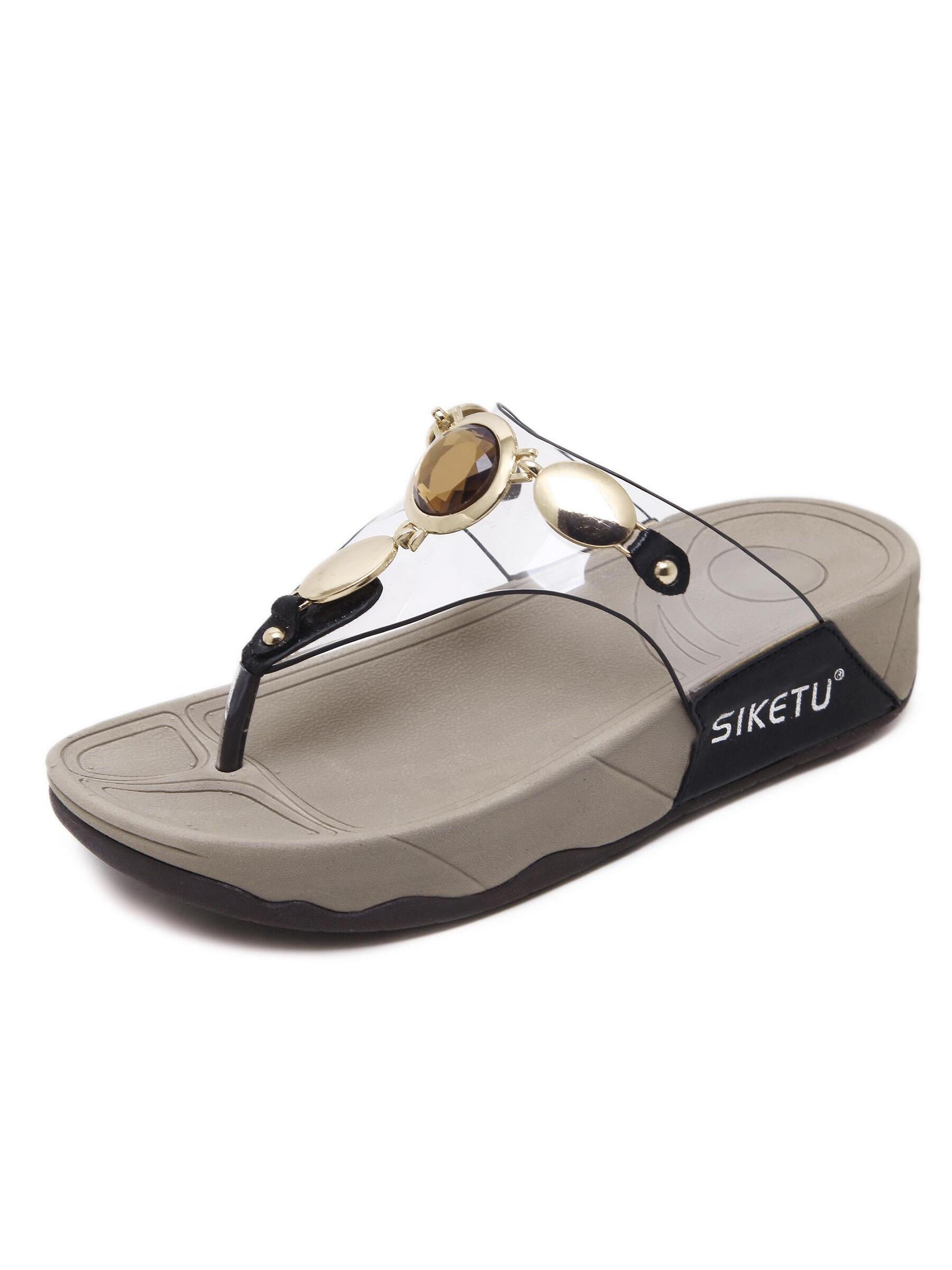 Women's Orthopedic Arch Support Slip On Flip Flops Summer Comfortable ...
