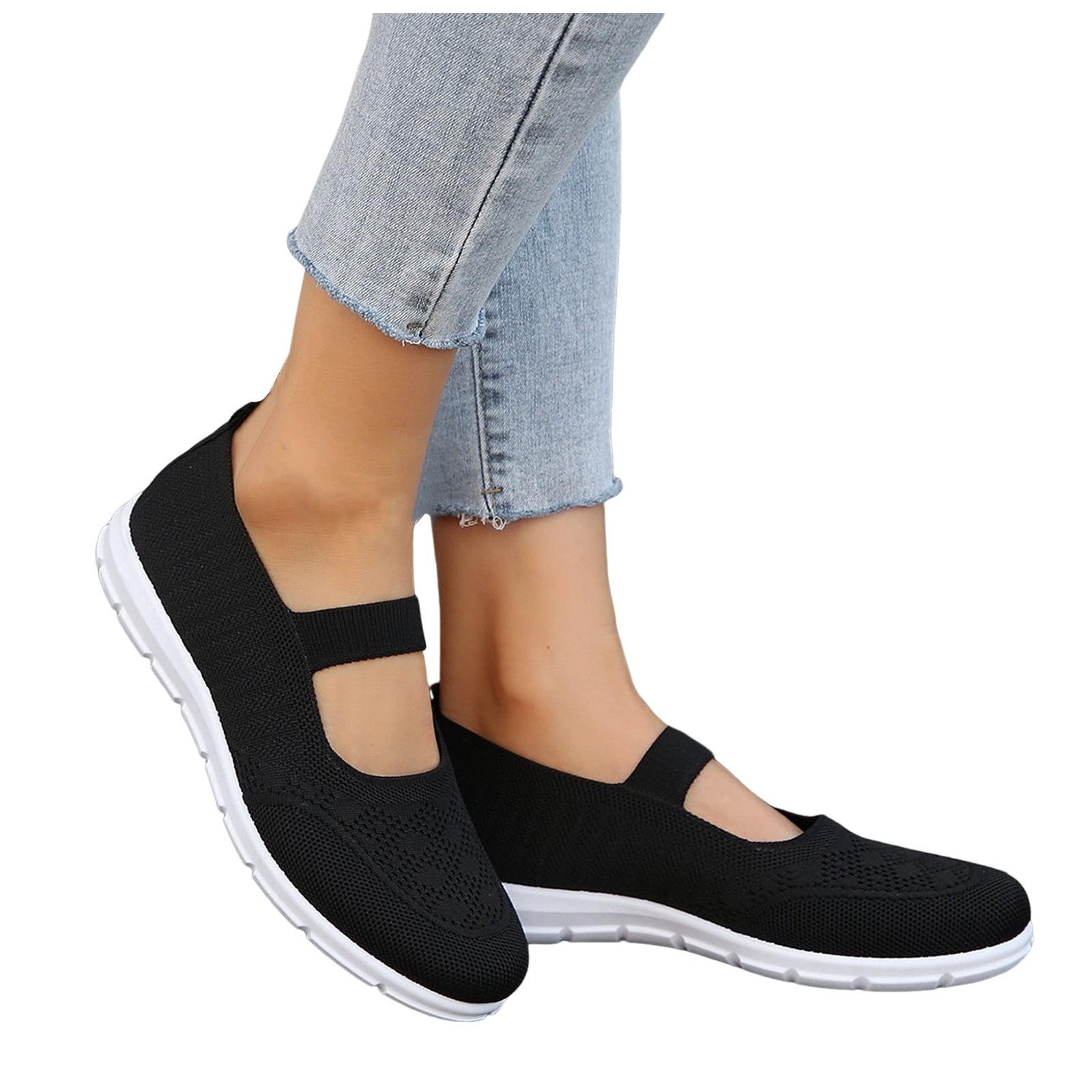 Women's Orthopedic Ballet Flats Walking Shoes Soft Lightweight Travel ...
