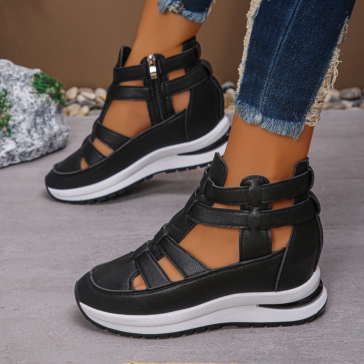 Women's Orthopedic Breathable Soft Shoes Walking Slip on Memory Foam ...