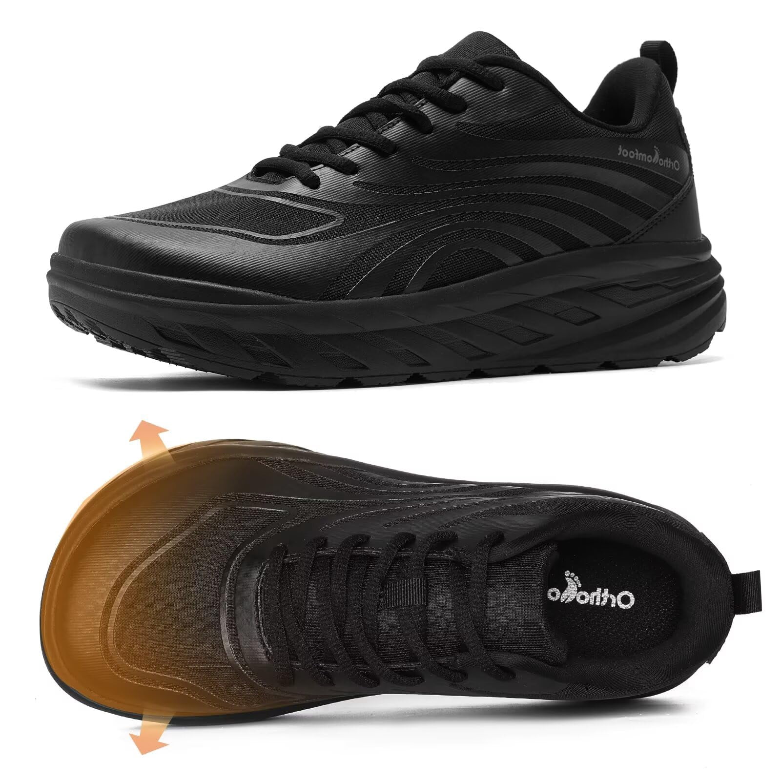 Women's Orthopedic Diabetic Wide Running Shoes: Comfortable Casual Arch ...