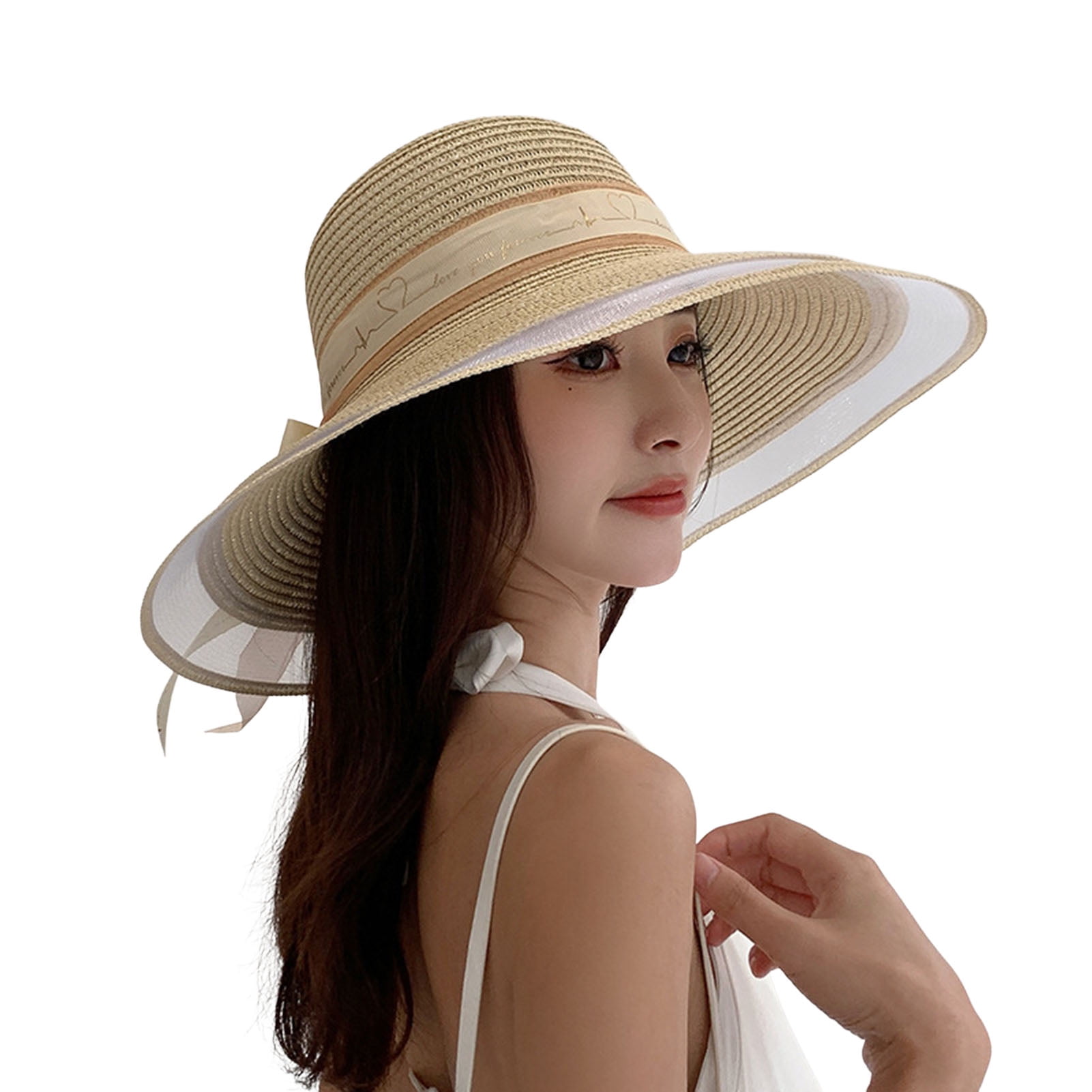 Women's Oversized Beach Hat,Large Wide Brim Floppy Sun Hats Big ...