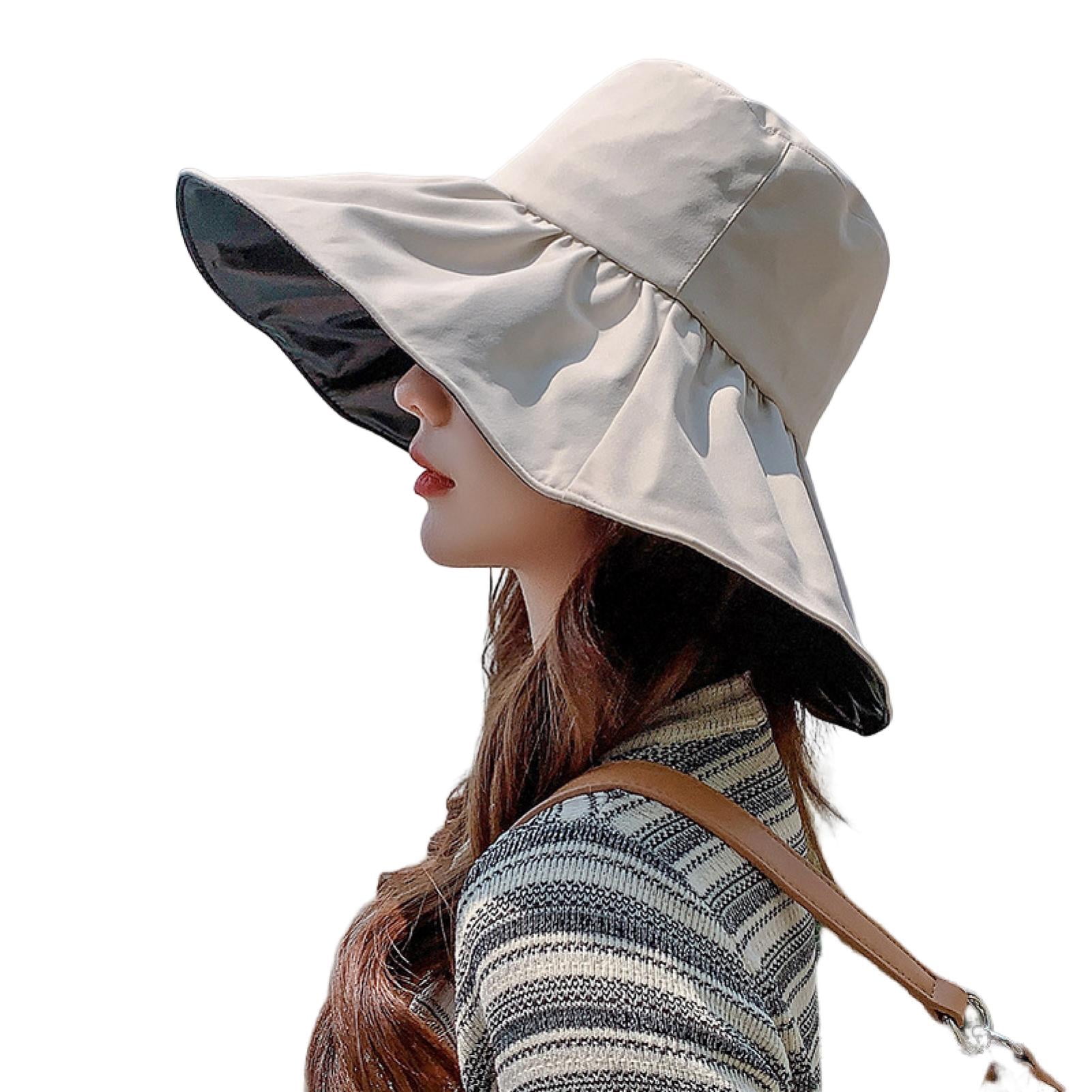 Women's Packable Reversible Bucket Hat UV Sun Protection Wide Brim Summer Beach Cap - Walmart.com